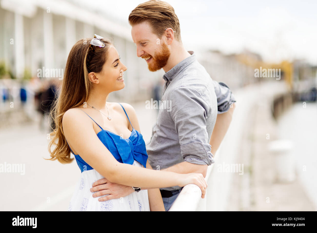 Couple enjoying time spent outdoors Stock Photo - Alamy