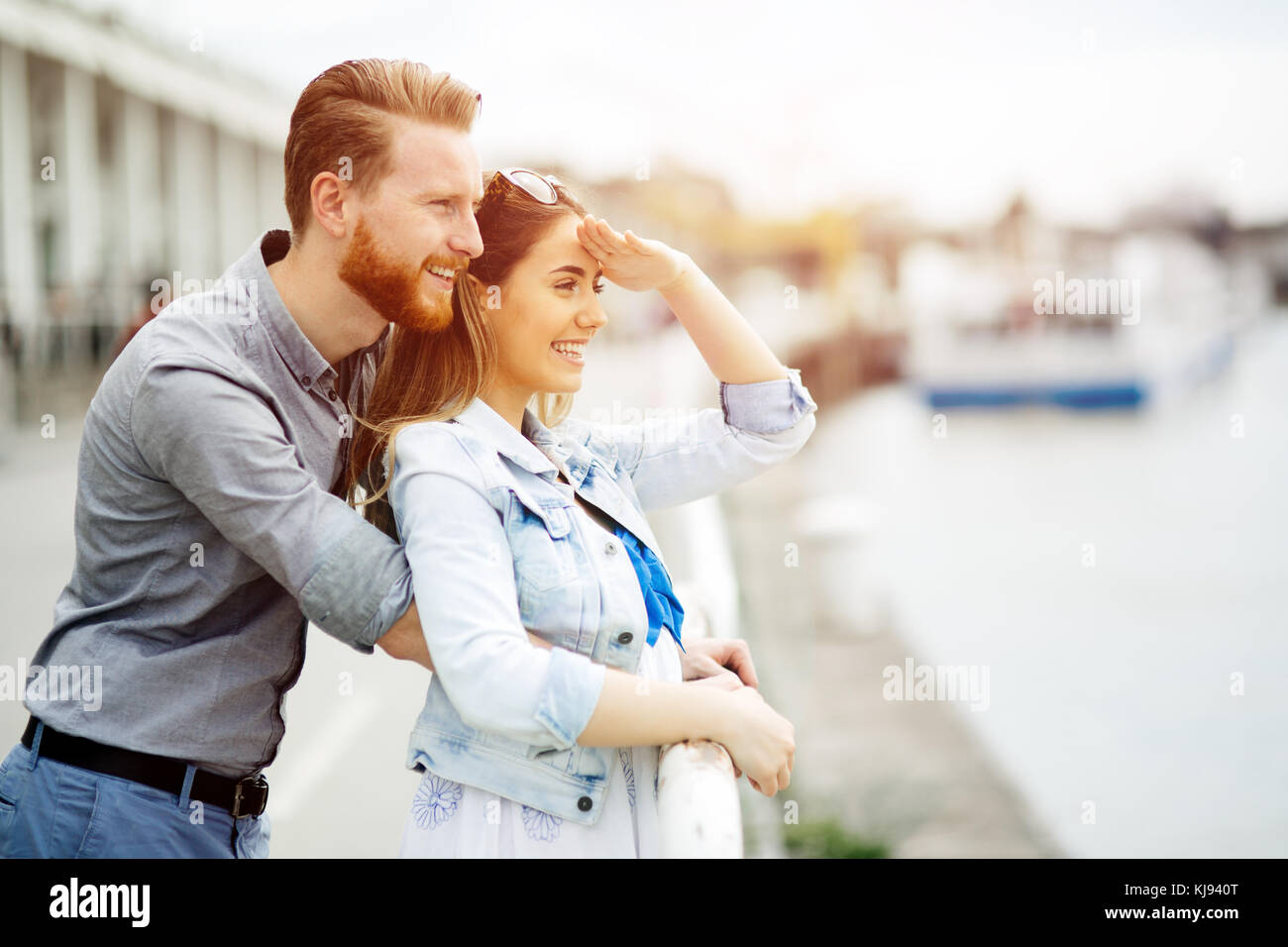 Beautiful couple's romance Stock Photo - Alamy