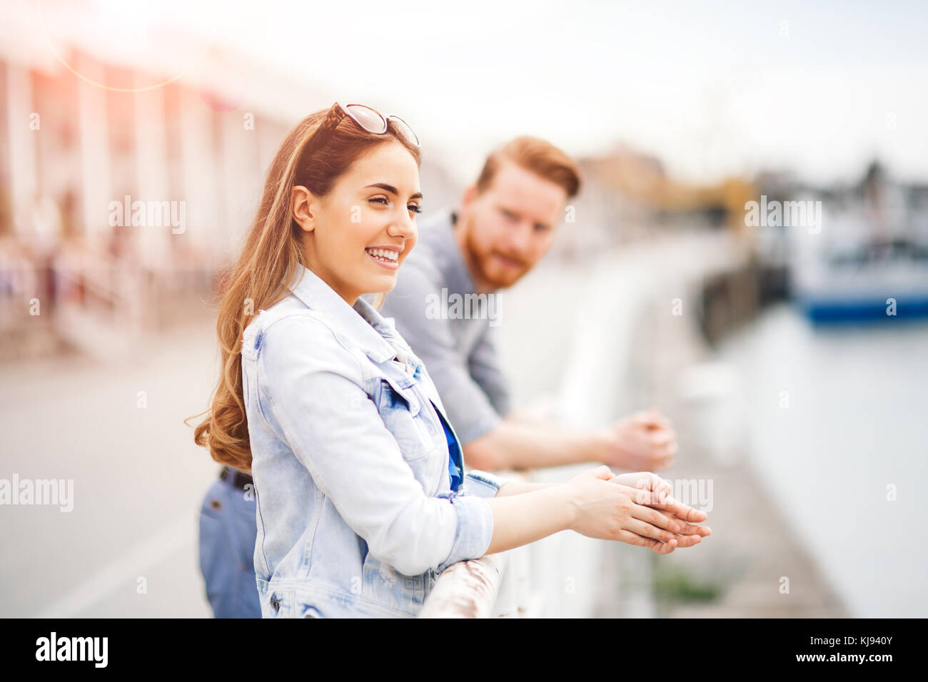 Beautiful couple's romance Stock Photo - Alamy