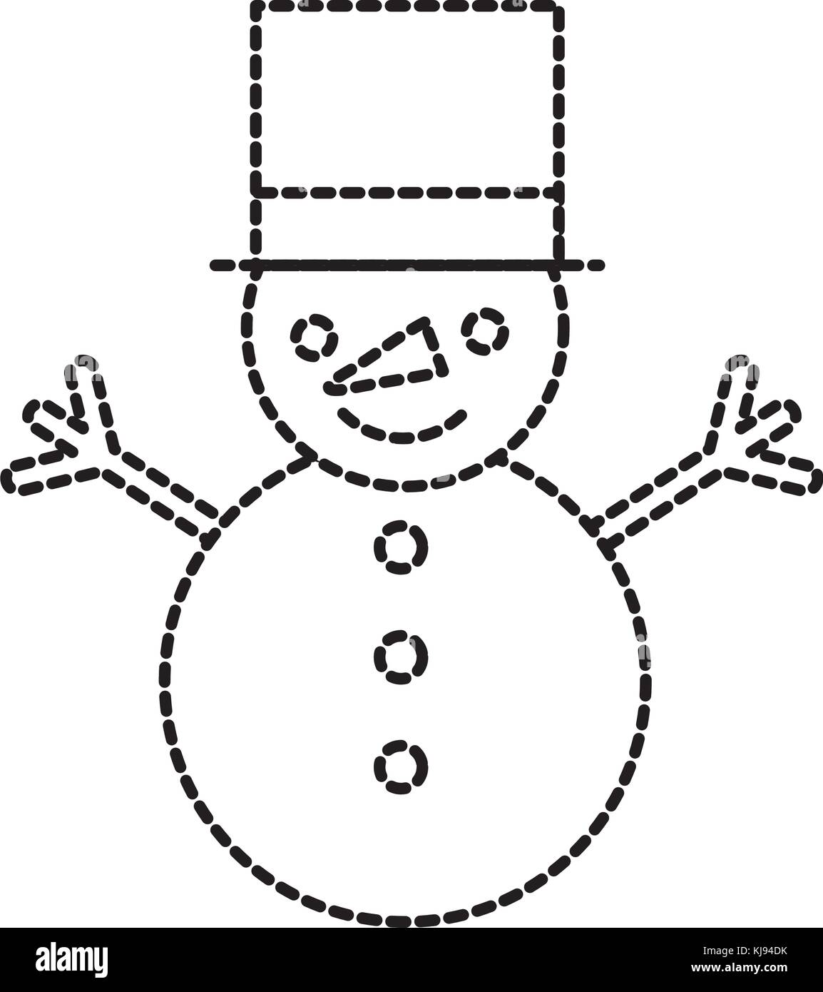 christmas cute funny snowman hands up isolated on white background ...