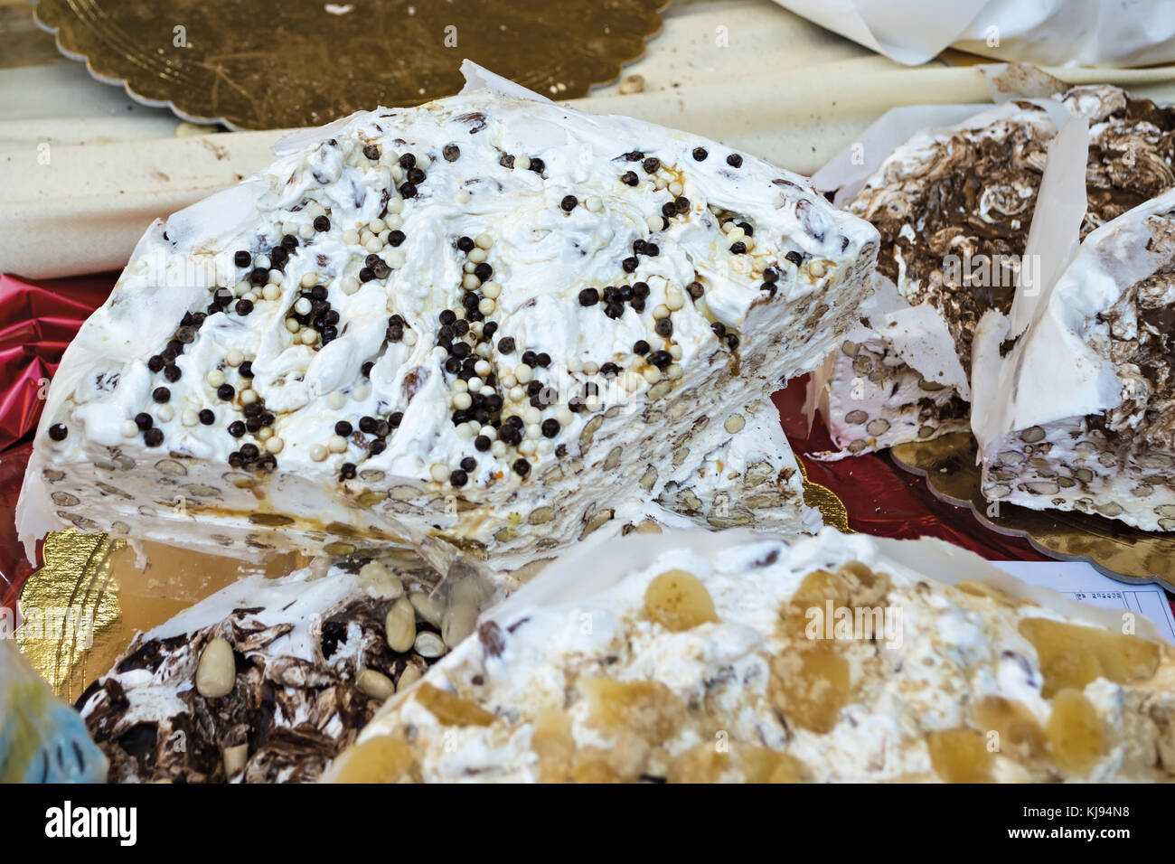 nougat cake 2 Stock Photo - Alamy