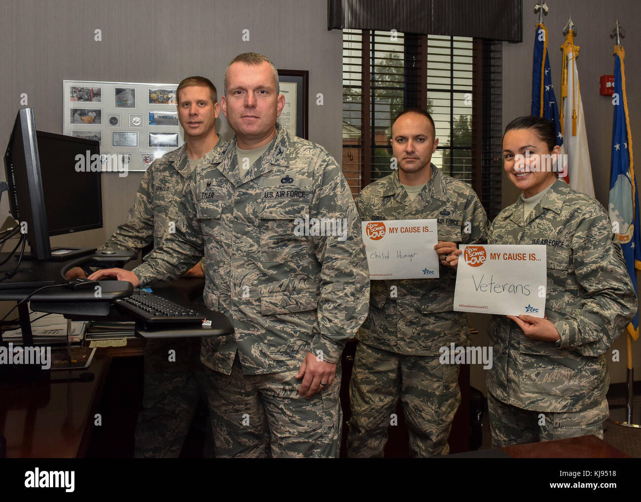 (Front) U.S. Air Force Col. Sean Tyler, 633rd Air Base Wing commander ...