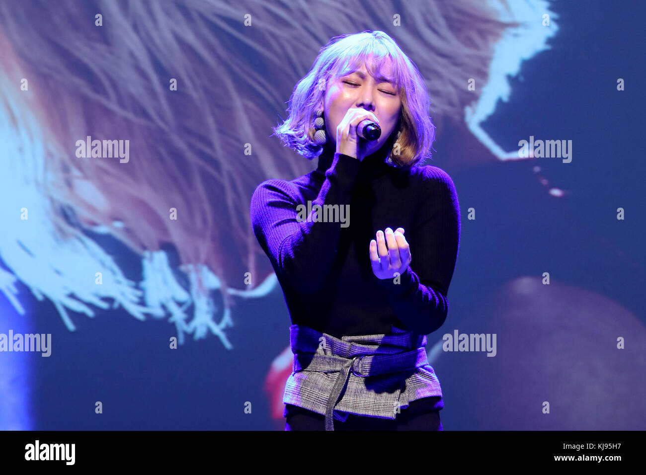 22nd Nov, 2017. S. Korean singer Kim Bo-kyung South Korean singer Kim ...