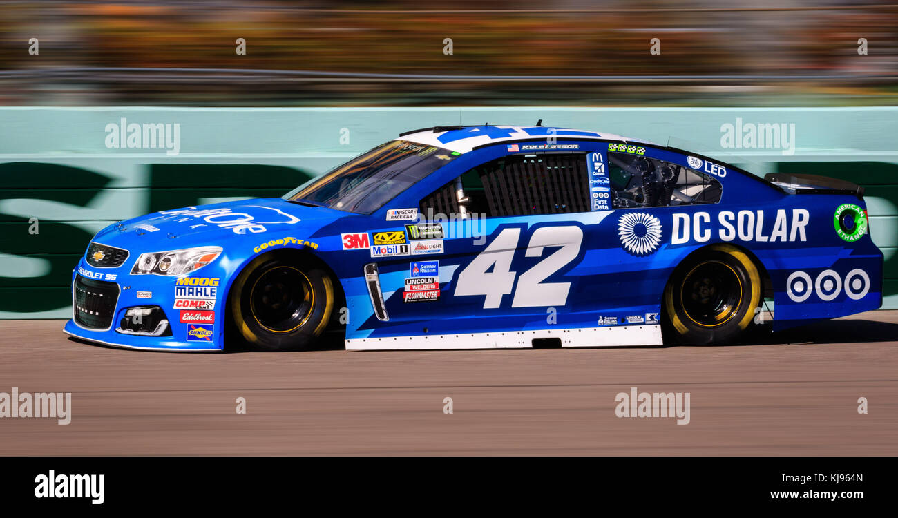 Homestead, Fla, USA. 17th Nov, 2017. Kyle Larson, driver of the (42 ...