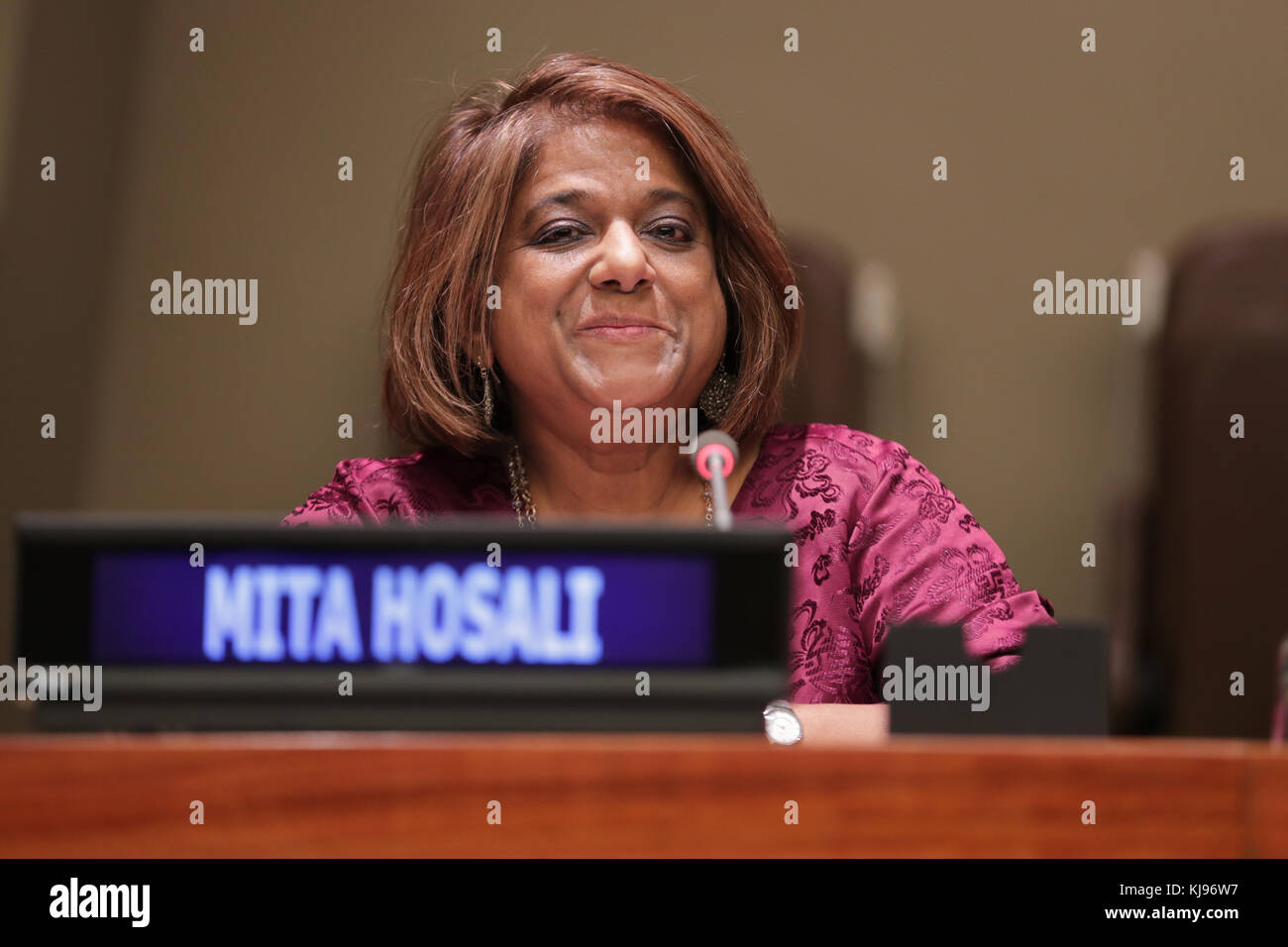 New York, NY, USA. 21st Nov, 2017. United Nations, New York, USA, November 21 2017 - Mita Hosali ...
