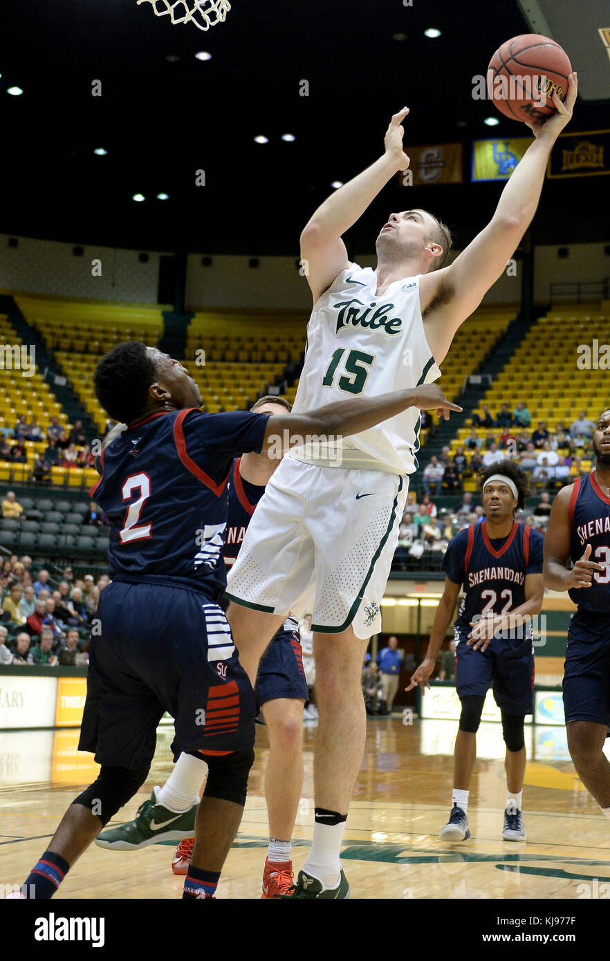 Williamsburg, VA, USA. 21st Nov, 2017. William and Mary forward COLE ...