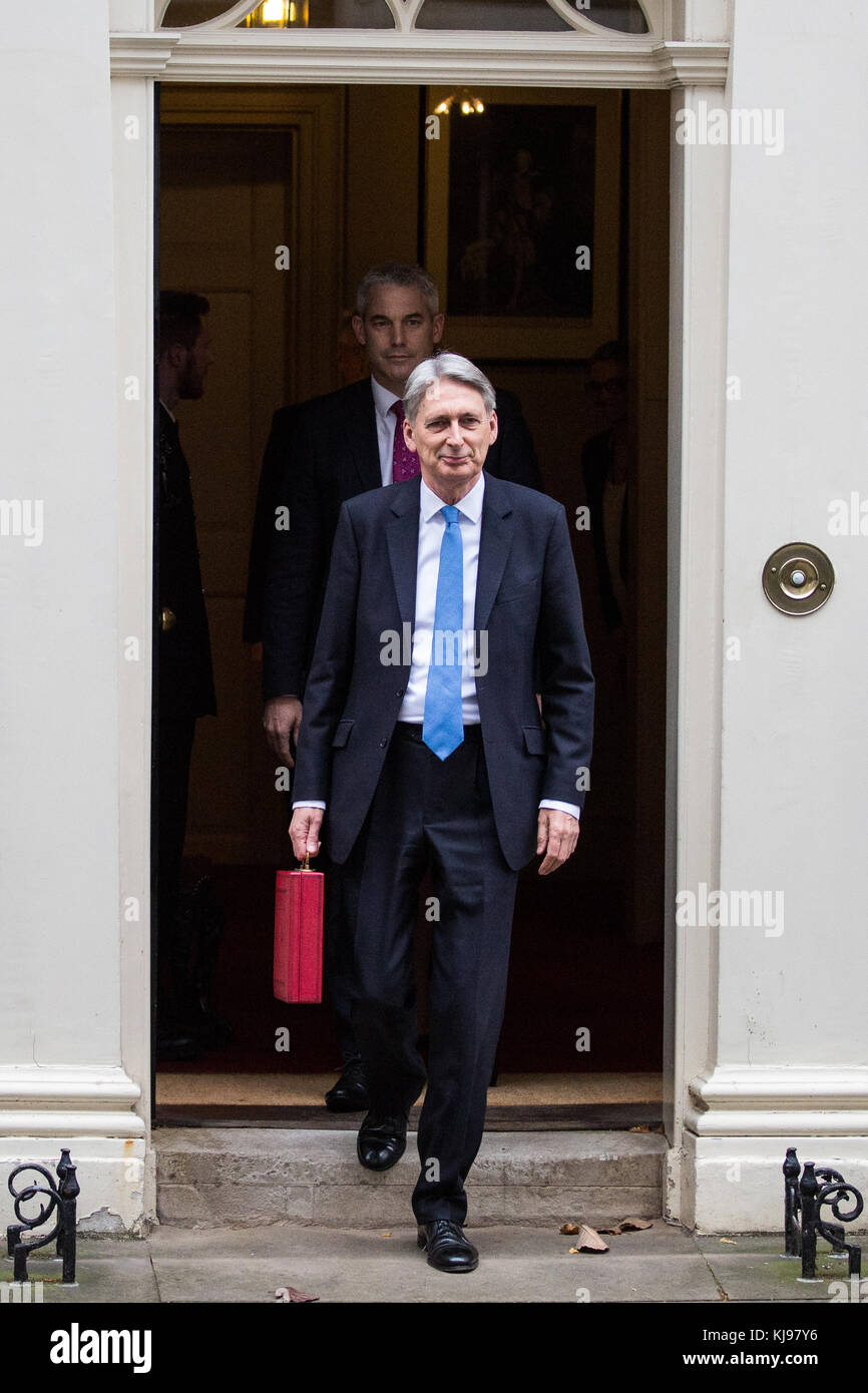 London, UK. 22nd Nov, 2017. Philip Hammond MP, Chancellor of the ...