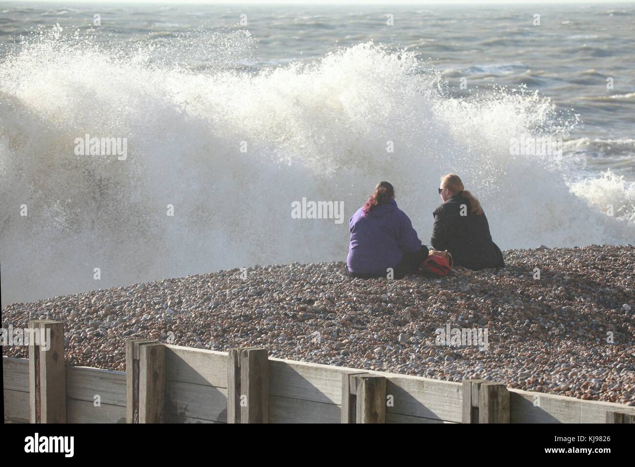 Strong winds people looking at rough seas hi-res stock photography and ...