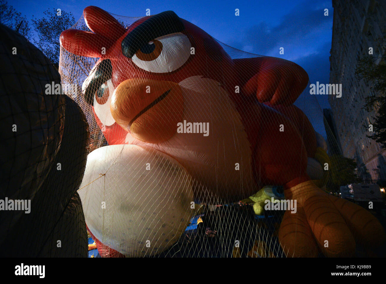 New York, USA. 22nd Nov, 2017. Angry Birds' Red balloon is inflated to ...