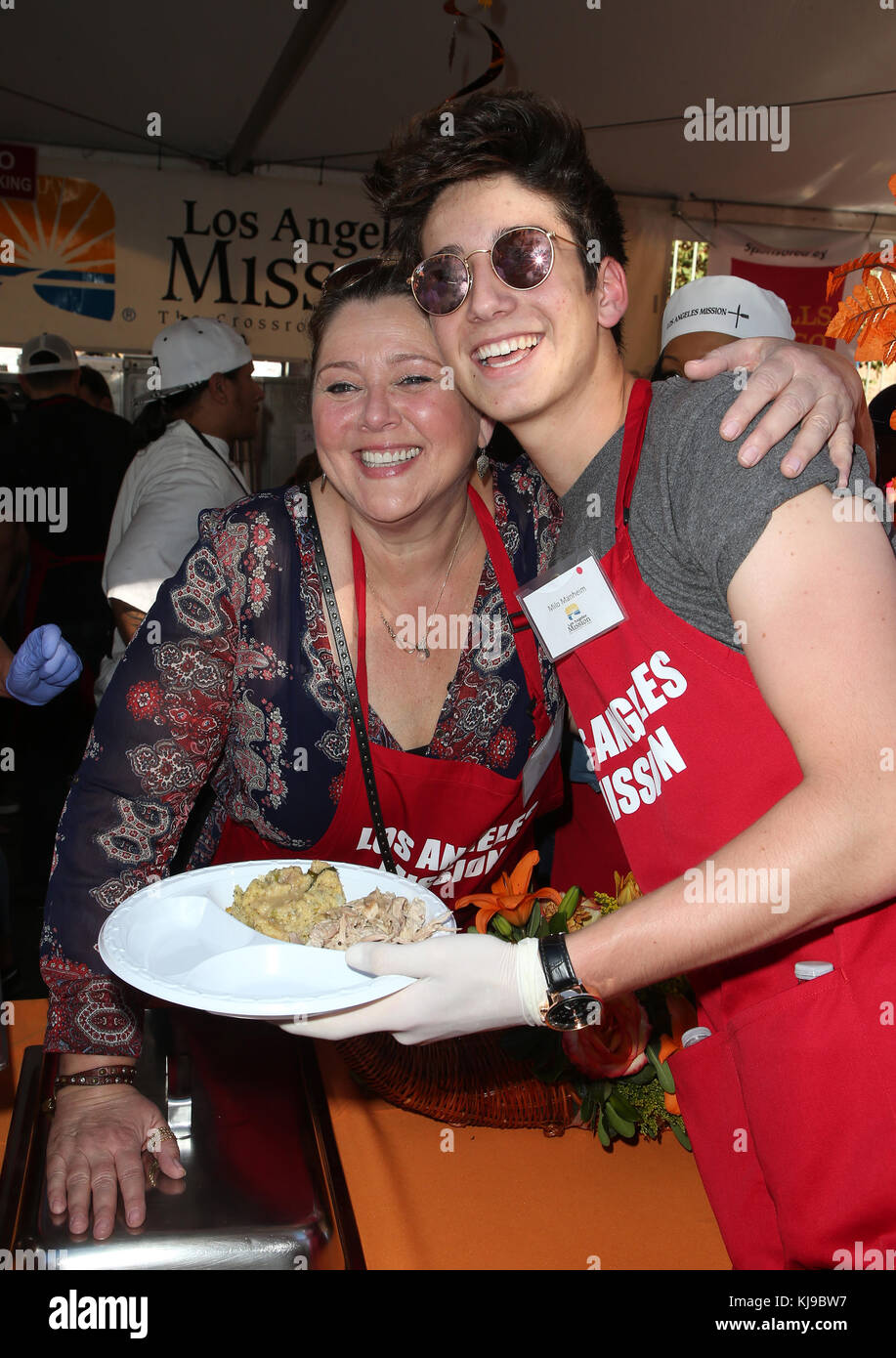 Los Angeles, Ca, USA. 22nd Nov, 2017. Camryn Manhein, Milo Manheim, at ...