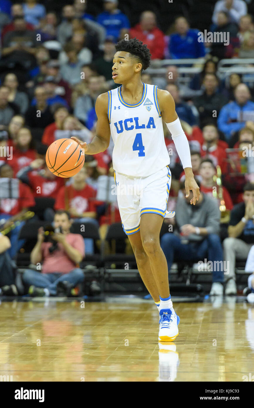 Kansas City, MO. U.S. 21st Nov, 2017. UCLA Bruins guard Jaylen Hands #4 ...