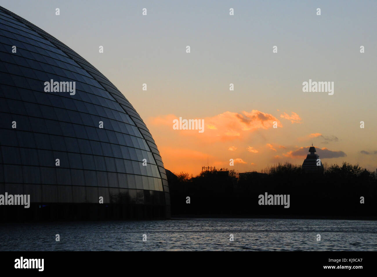 An ellipsoid dome of titanium and glass surrounded by hi-res stock ...
