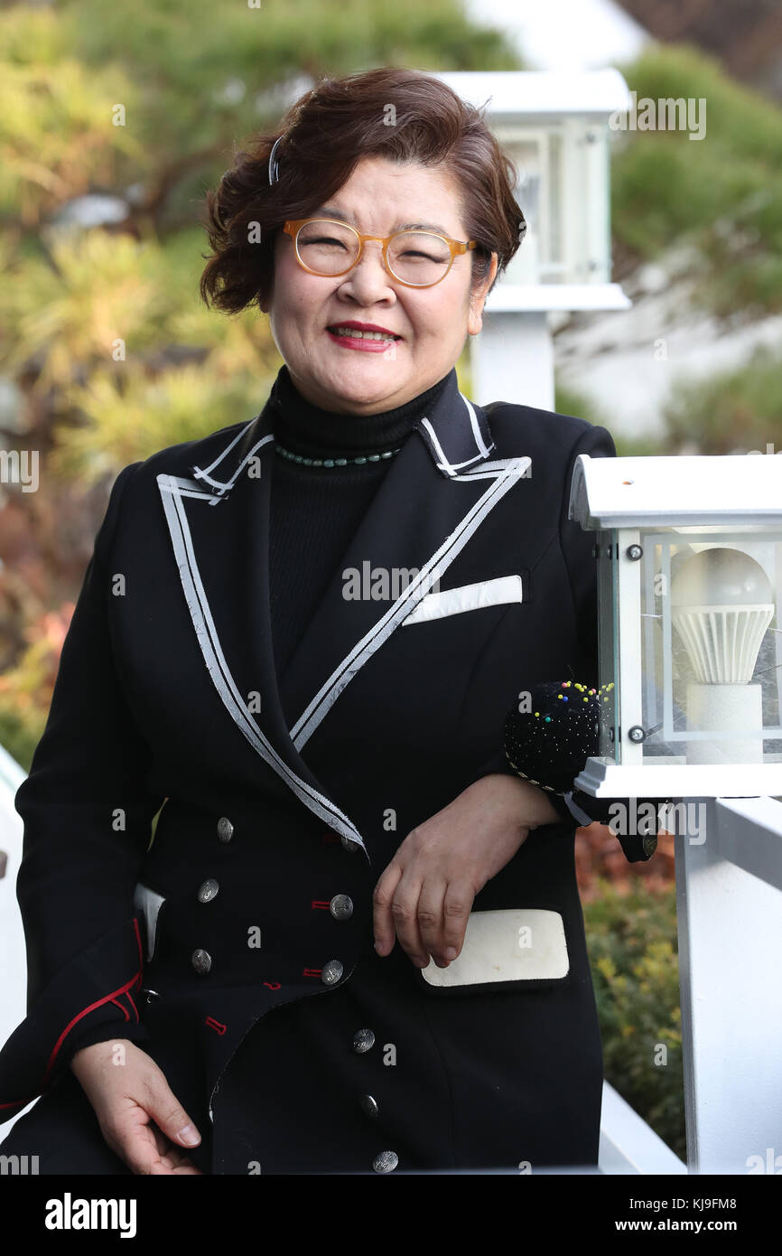 24th Nov, 2017. S. Korean designer Seol Young-hee South Korean designer Seol Young-hee poses for ...