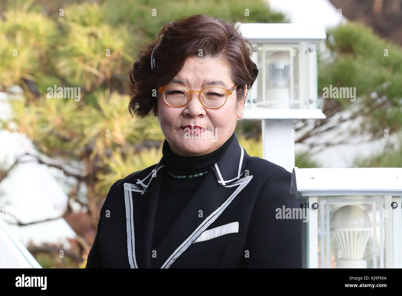 24th Nov, 2017. S. Korean designer Seol Young-hee South Korean designer Seol Young-hee poses for ...