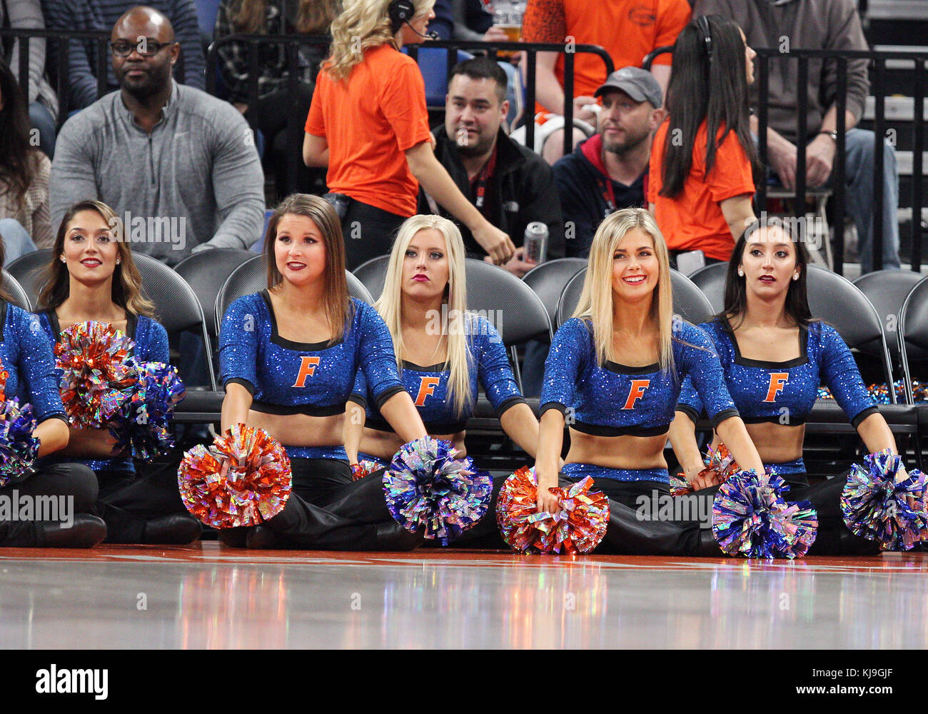November 23, 2017: The Florida Gators dance team watched their Gators ...
