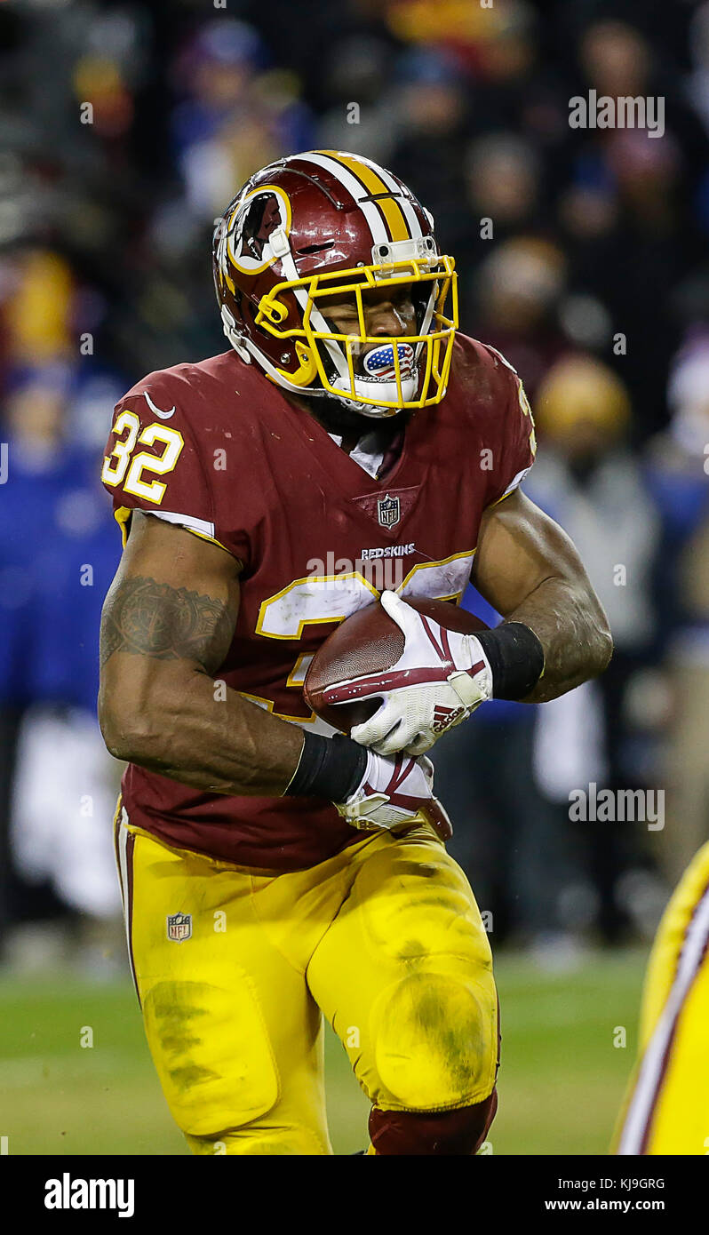 Landover, MD, USA. 23rd Nov, 2017. Washington Redskins RB #32 Samaje ...