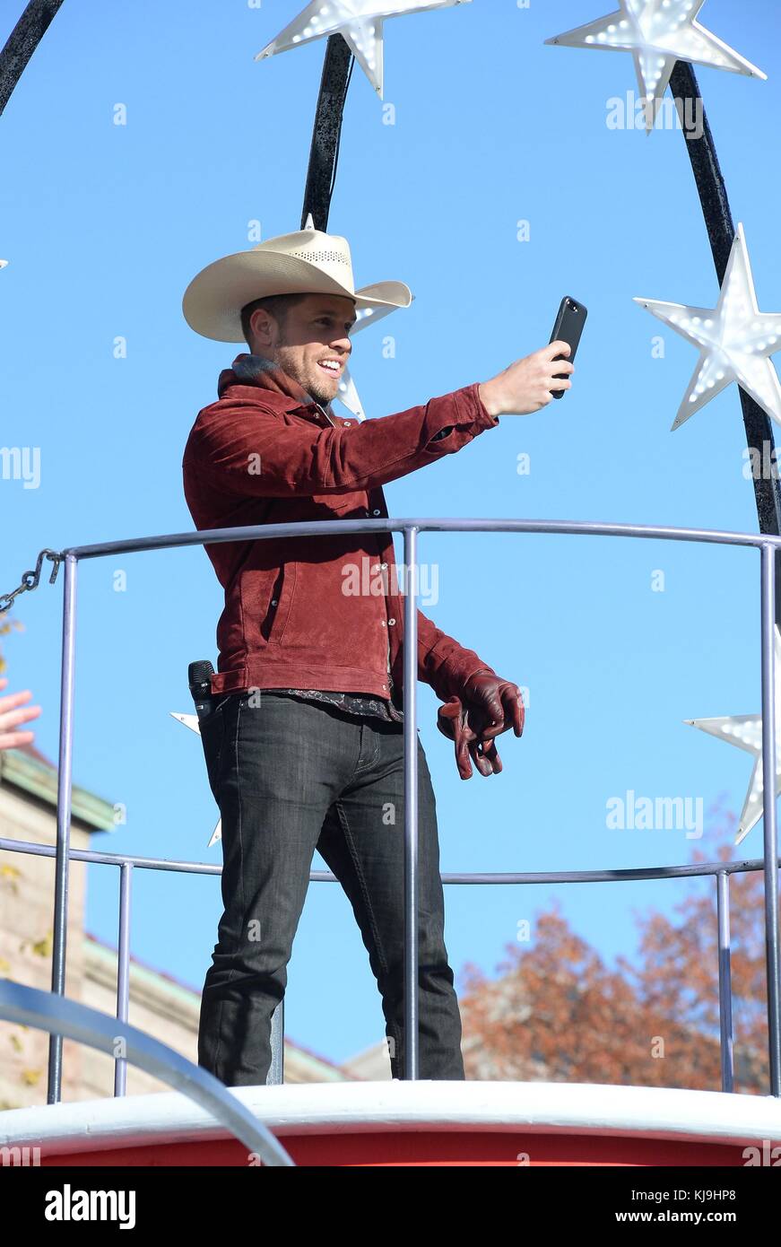 Dustin Lynch out and about for Macy's Thanksgiving Day Parade, , New ...