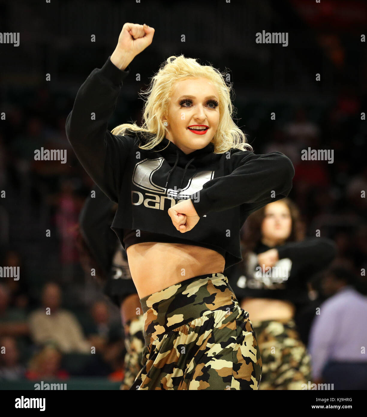 Coral Gables, Florida, USA. 16th Nov, 2017. The Miami Sunsations dance ...