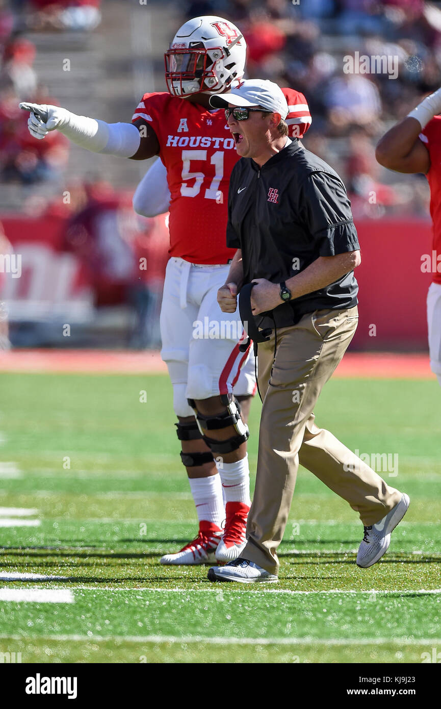 November 24, 2017: Major Applewhite is fired up after his defense makes ...