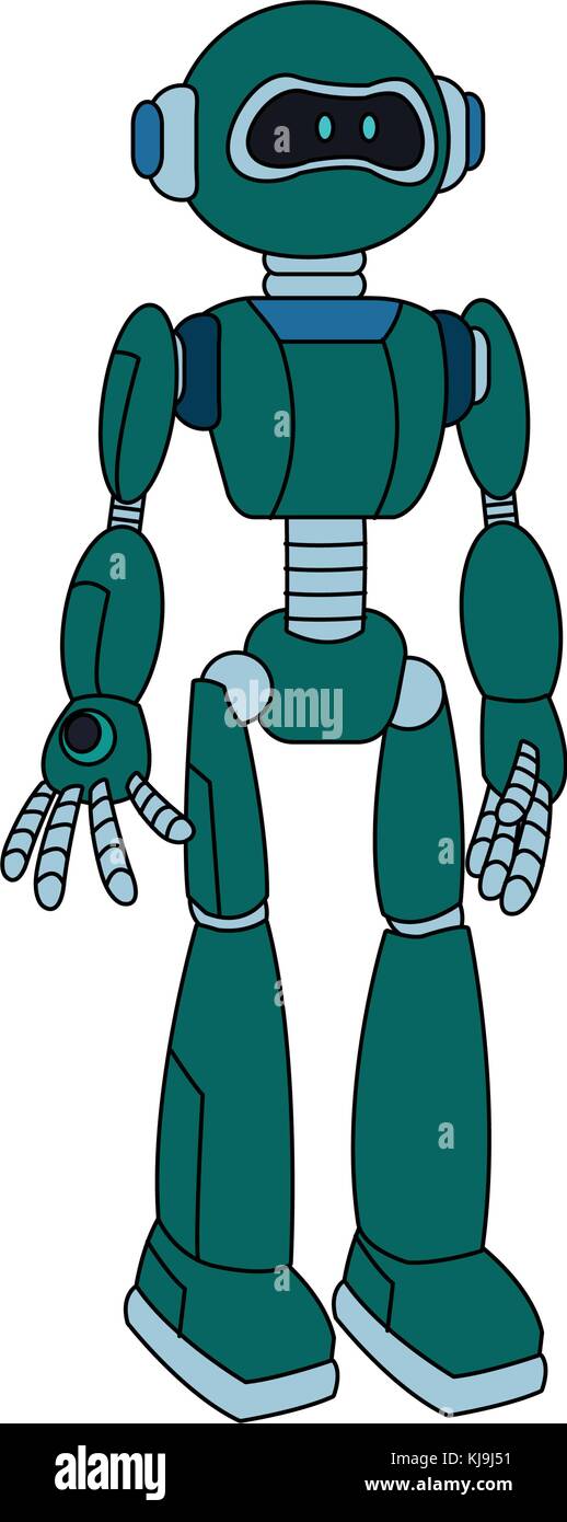 Cute robot cartoon Stock Vector Image & Art - Alamy
