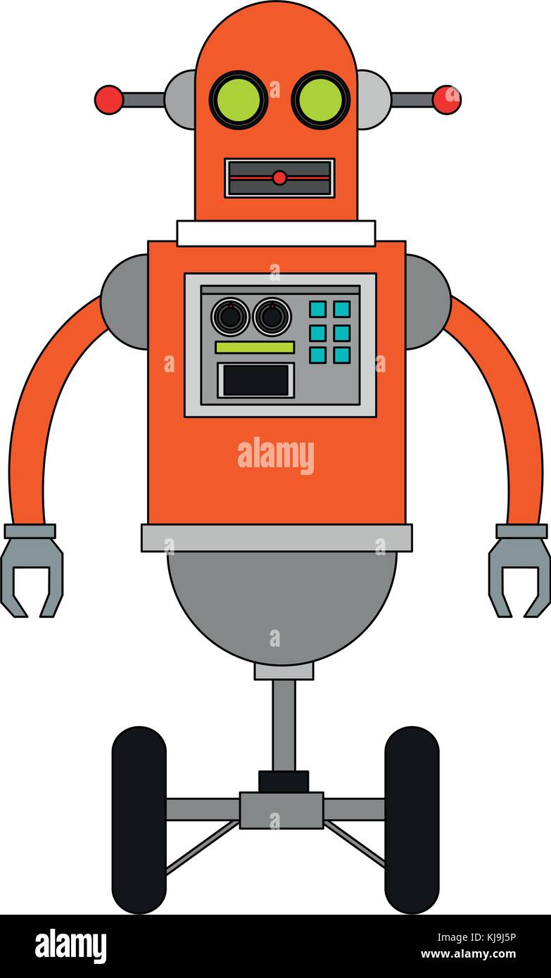 Cute robot cartoon Stock Vector Image & Art - Alamy