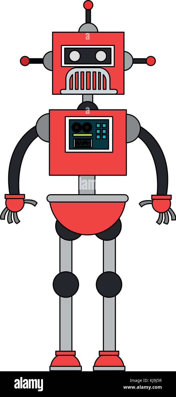 Cute robot cartoon Stock Vector Image & Art - Alamy