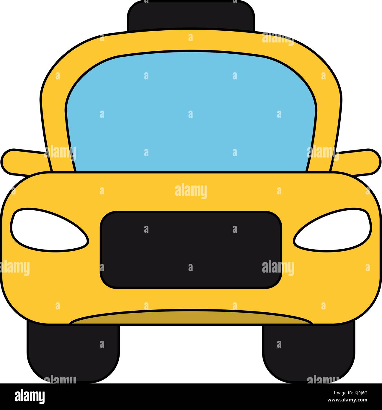 Taxi cab frontview Stock Vector Image & Art - Alamy