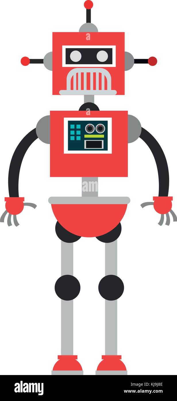 Cute robot cartoon Stock Vector Image & Art - Alamy
