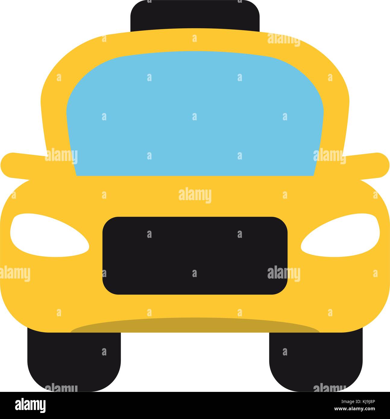 Taxi cab frontview Stock Vector Image & Art - Alamy