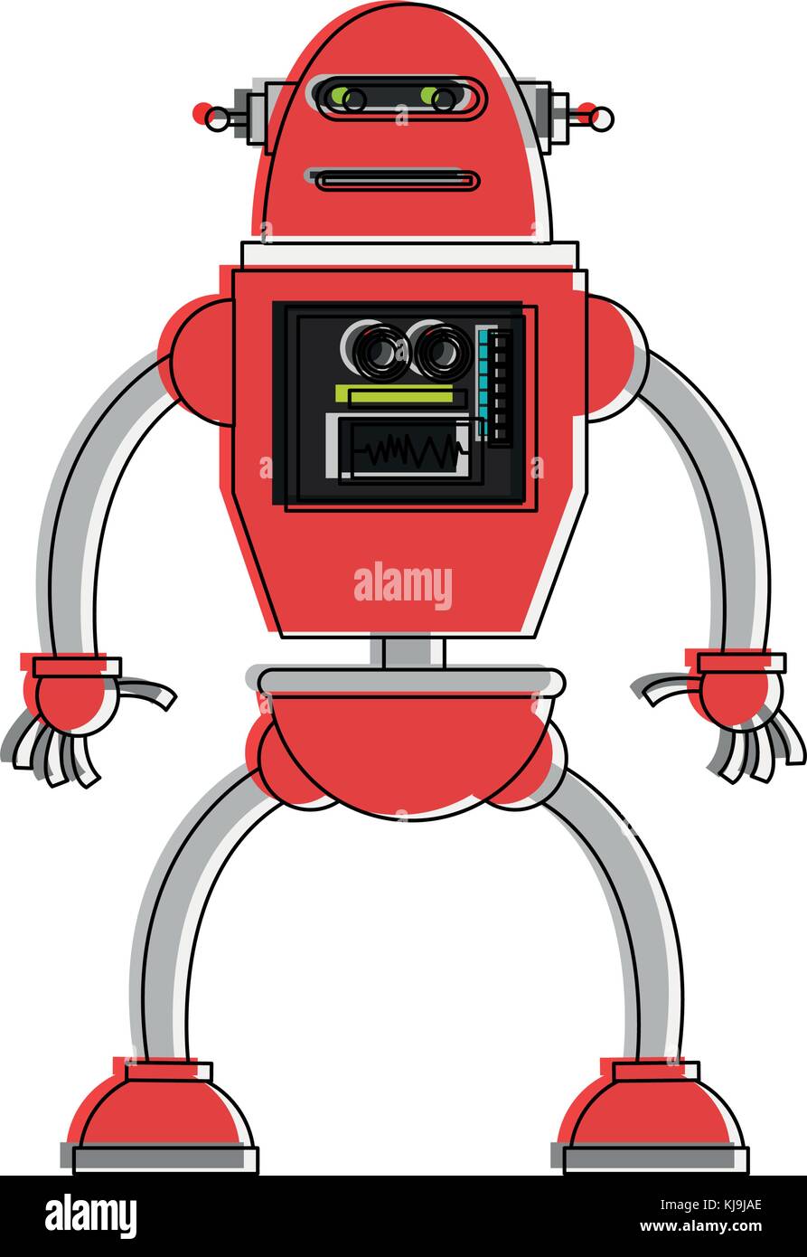 Cute robot cartoon Stock Vector Image & Art - Alamy