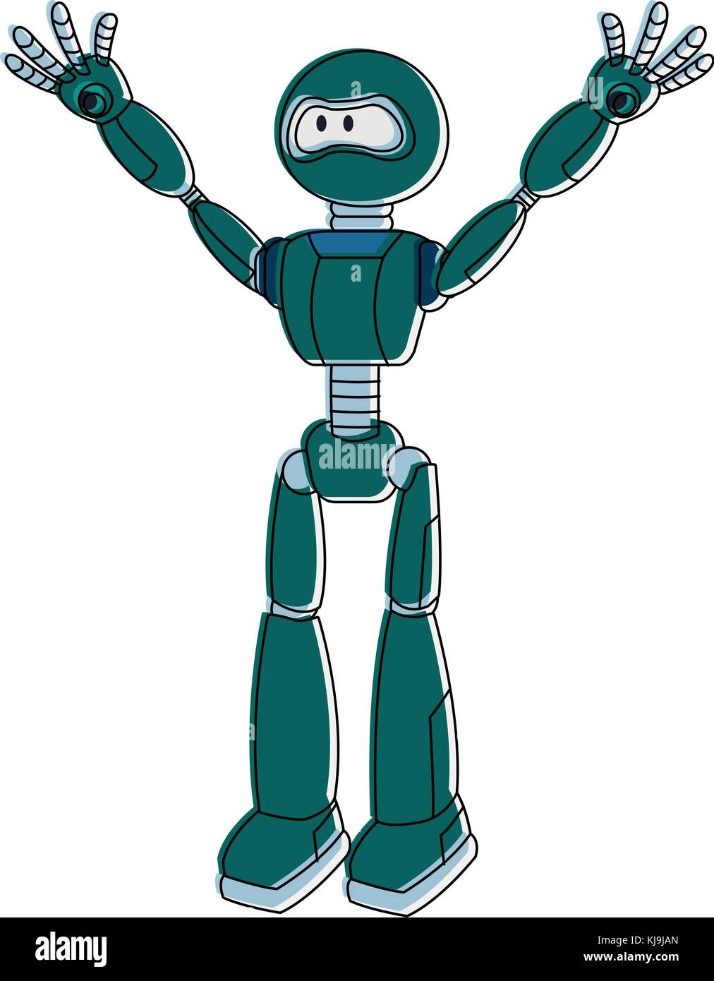 Cute robot cartoon Stock Vector Image & Art - Alamy