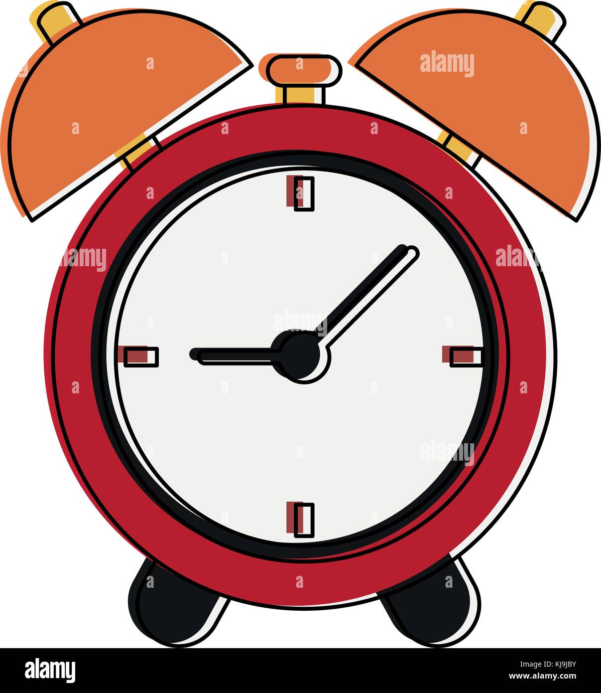 Clock with alarm bells Stock Vector Image & Art - Alamy