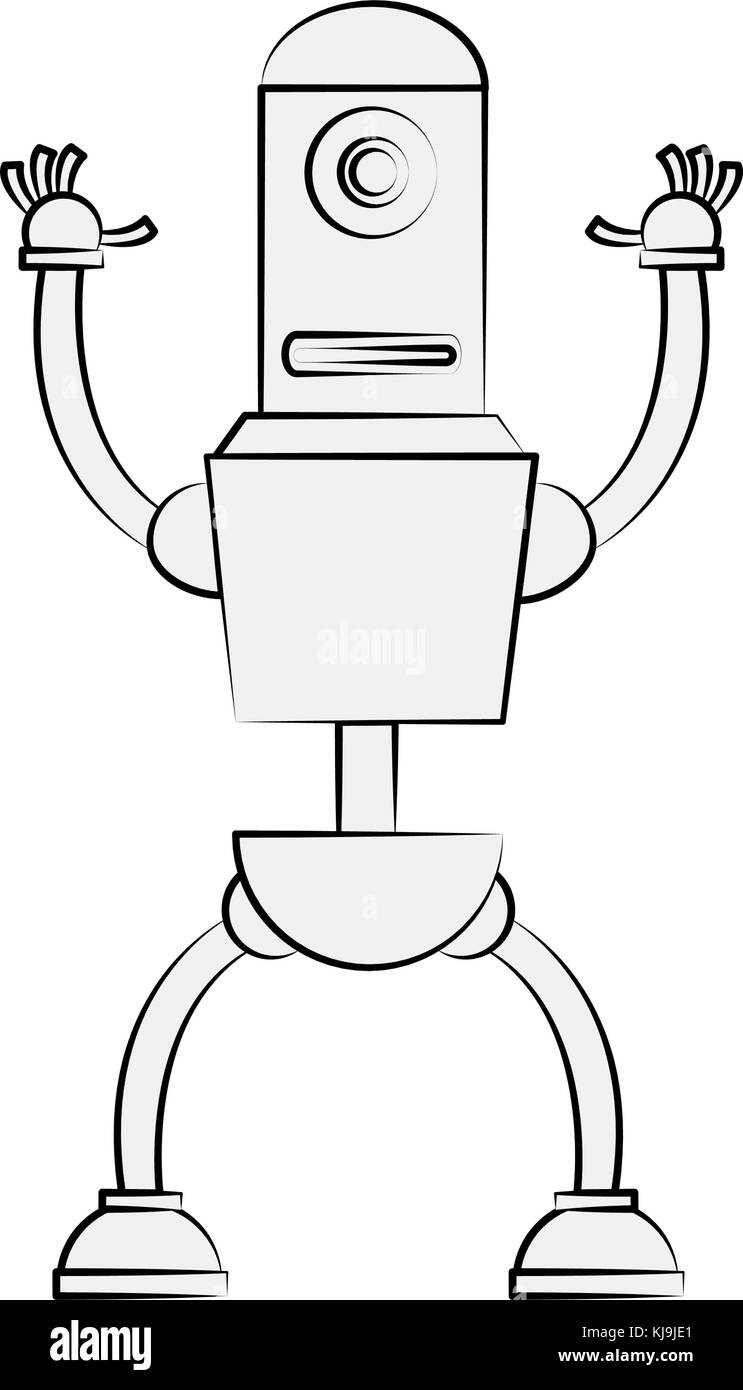 Cute robot cartoon Stock Vector Image & Art - Alamy