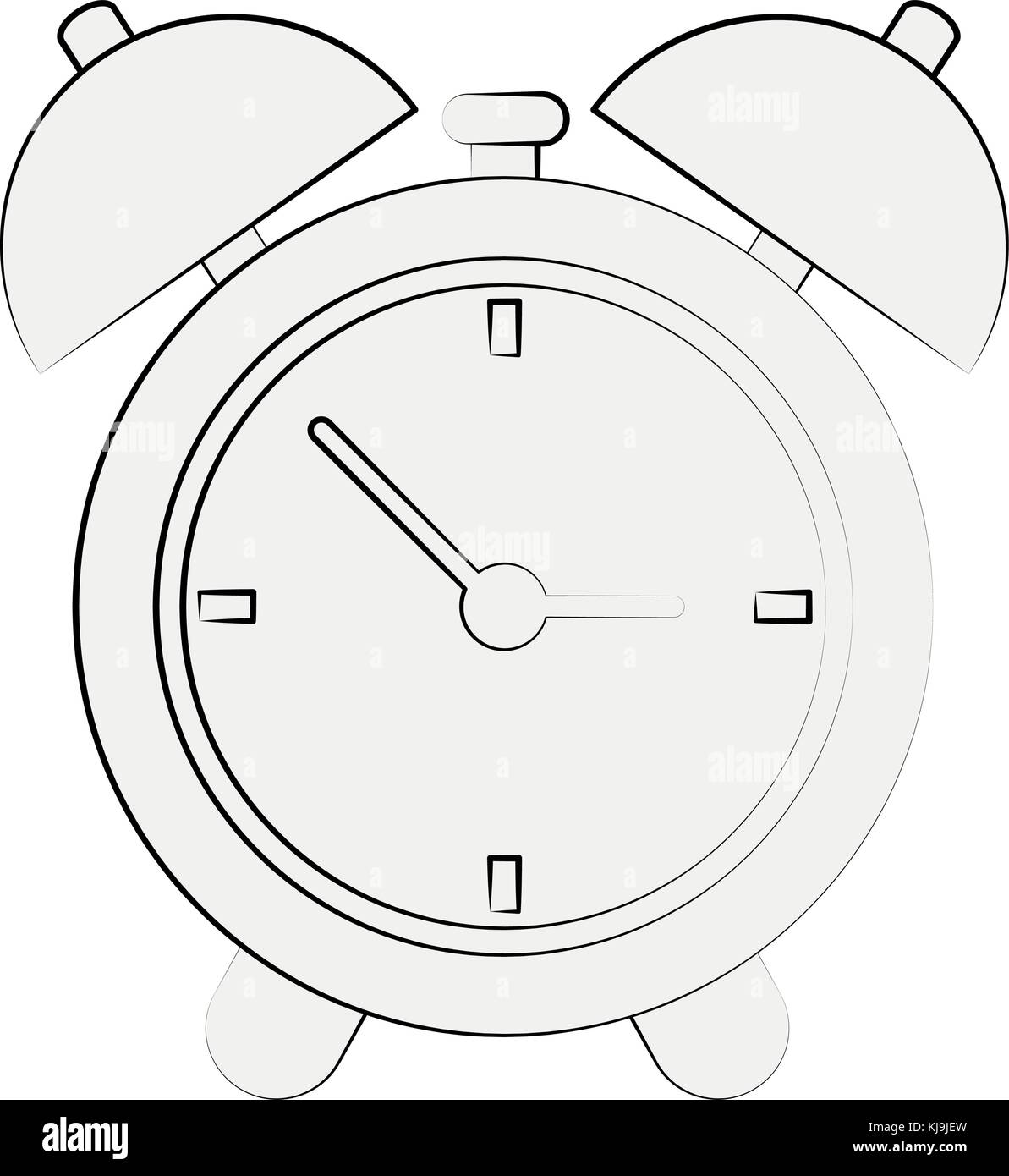 Clock with alarm bells Stock Vector Image & Art - Alamy