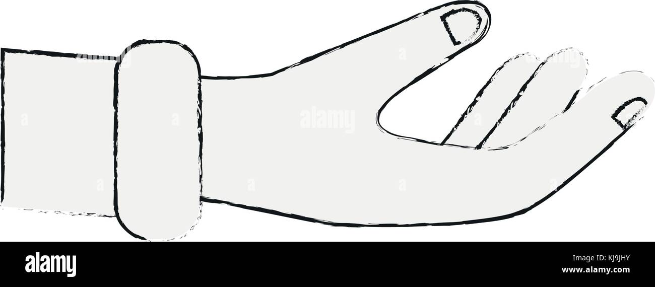 Hand with palm open Stock Vector Image & Art - Alamy