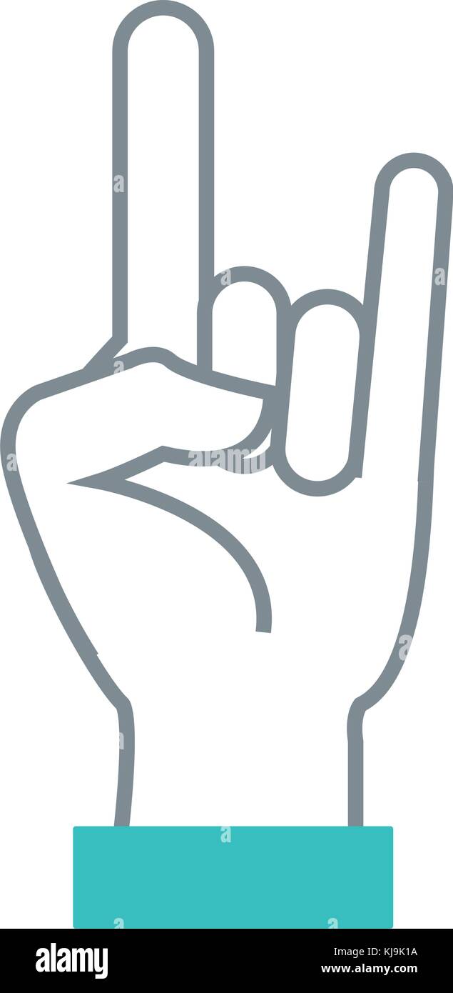Rock and roll hand symbol Stock Vector Image & Art - Alamy