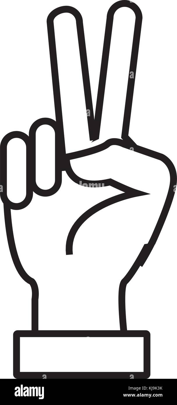 Hand peace symbol Stock Vector Image & Art - Alamy