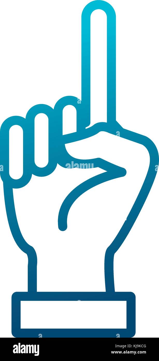 Hand number one symbol Stock Vector Image & Art - Alamy