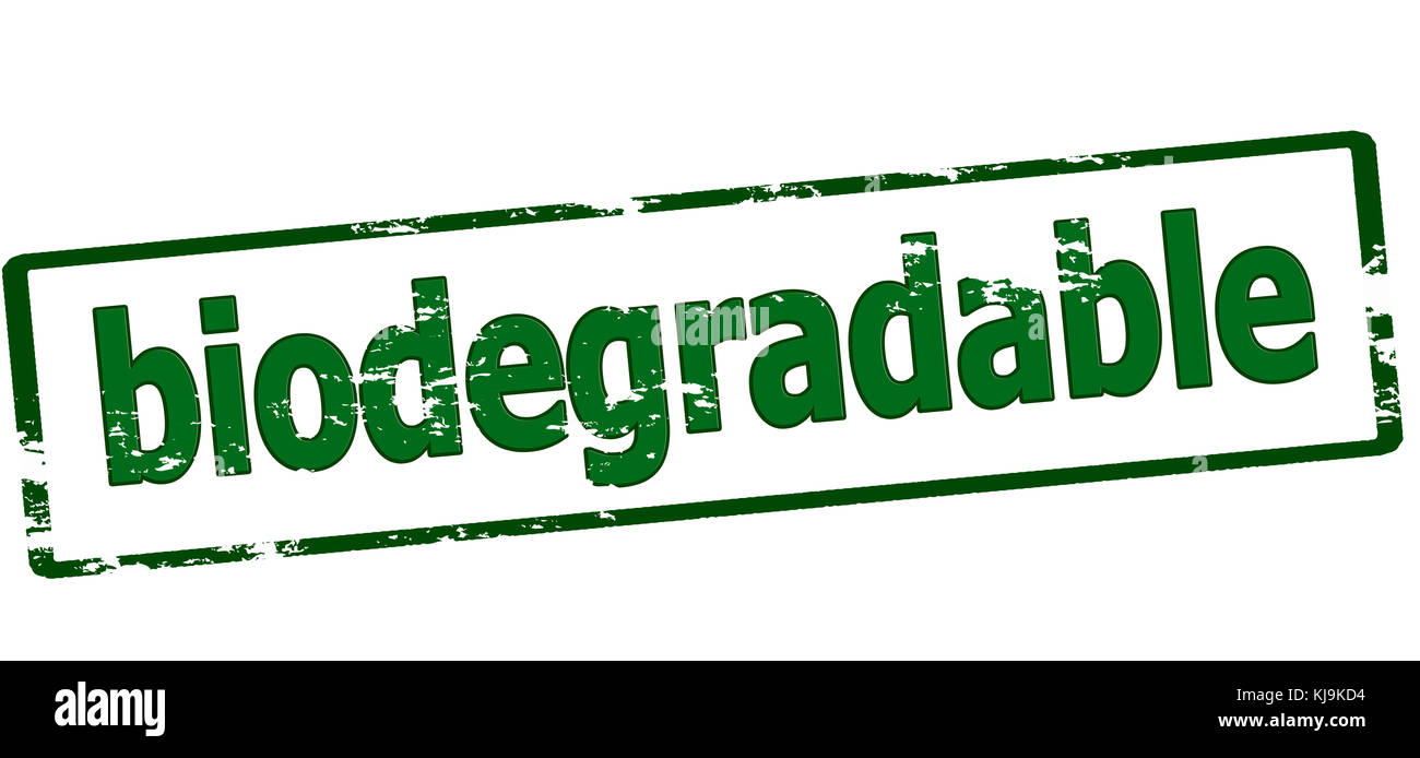 Rubber stamp with word biodegradable inside, vector illustration Stock ...