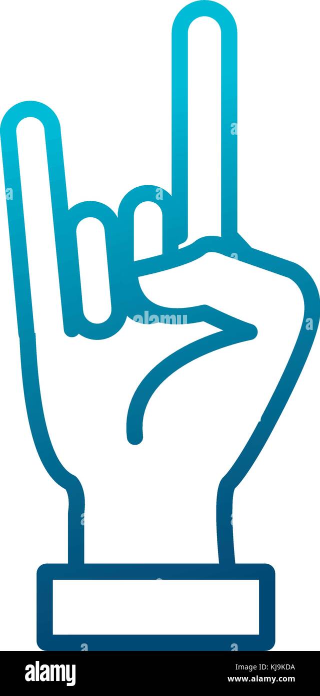 Rock and roll hand symbol Stock Vector Image & Art - Alamy