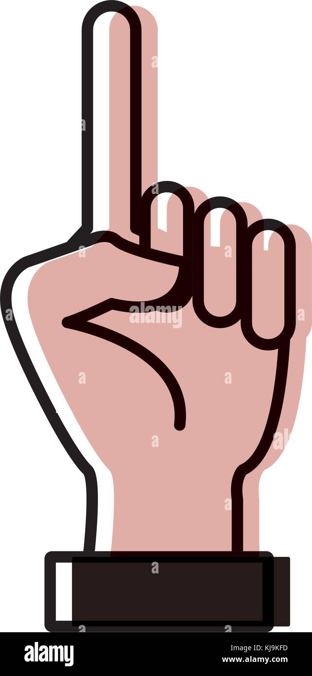 Hand number one symbol Stock Vector Image & Art - Alamy
