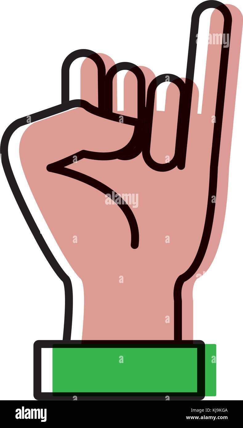 Hand with small finger up Stock Vector Image & Art - Alamy