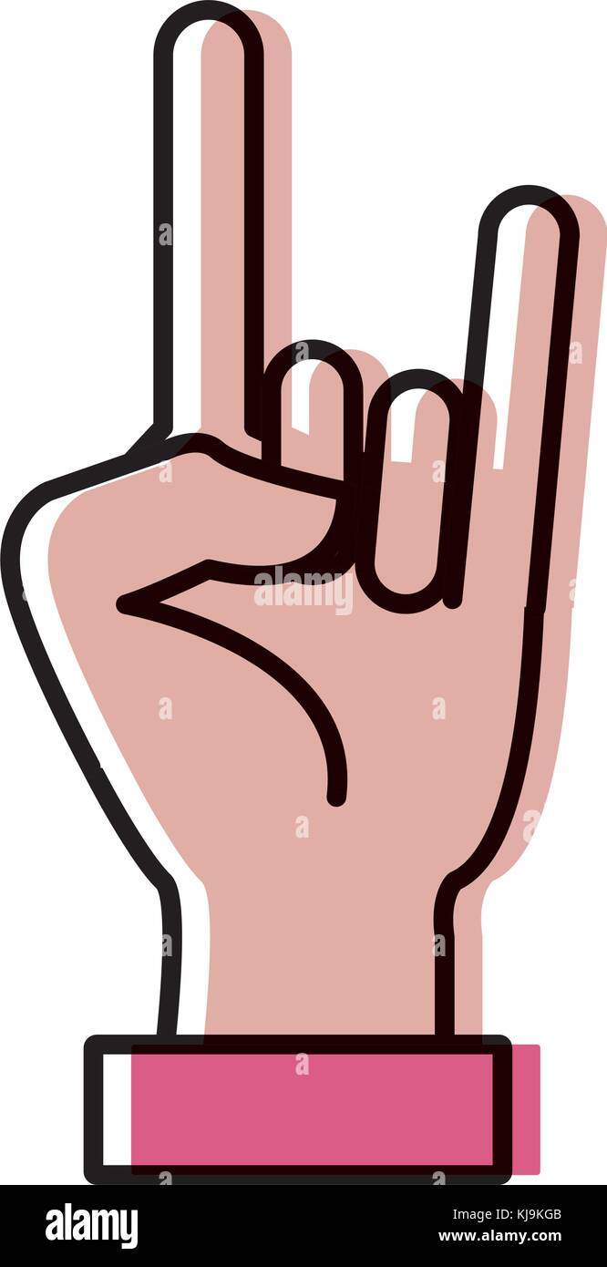 Rock and roll hand symbol Stock Vector Image & Art - Alamy