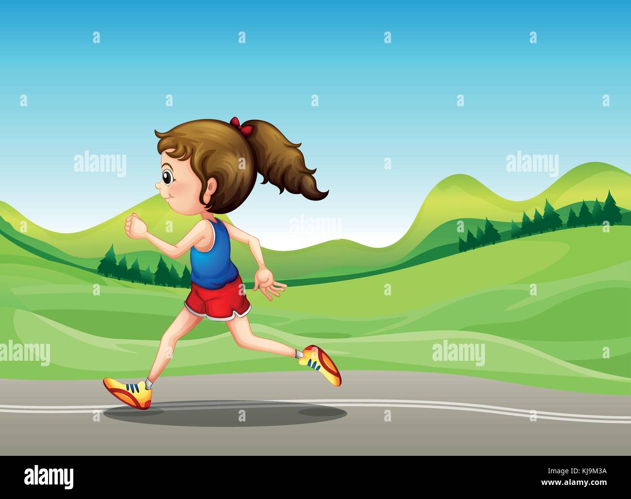 Illustration of the female runner Stock Vector Image & Art - Alamy