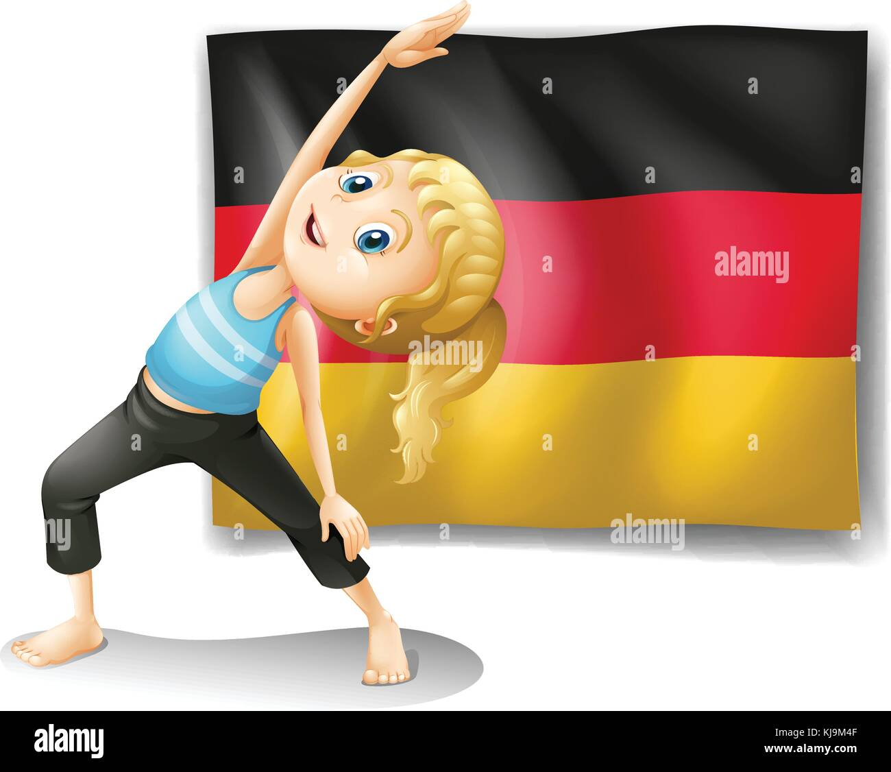 Exercise black woman stretching Stock Vector Images - Alamy