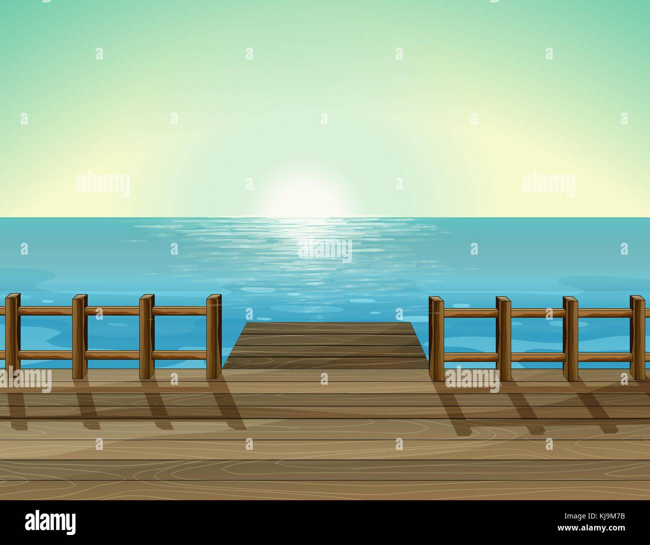 Illustration of a sea scenery Stock Vector Image & Art - Alamy