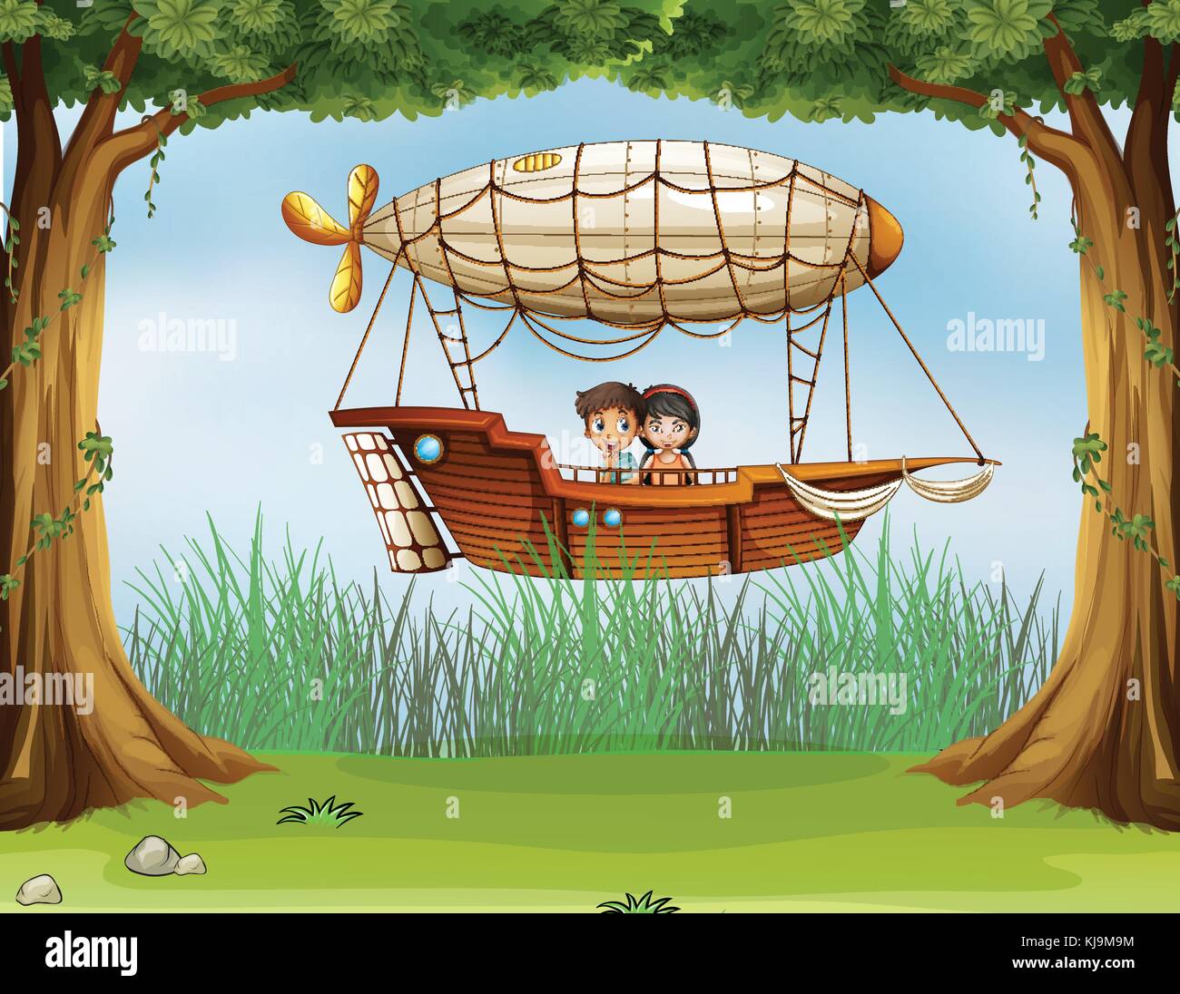 Illustration of an airship at the forest Stock Vector Image & Art - Alamy Illustration of an airship at the forest Stock Vector Image & Art - Alamy