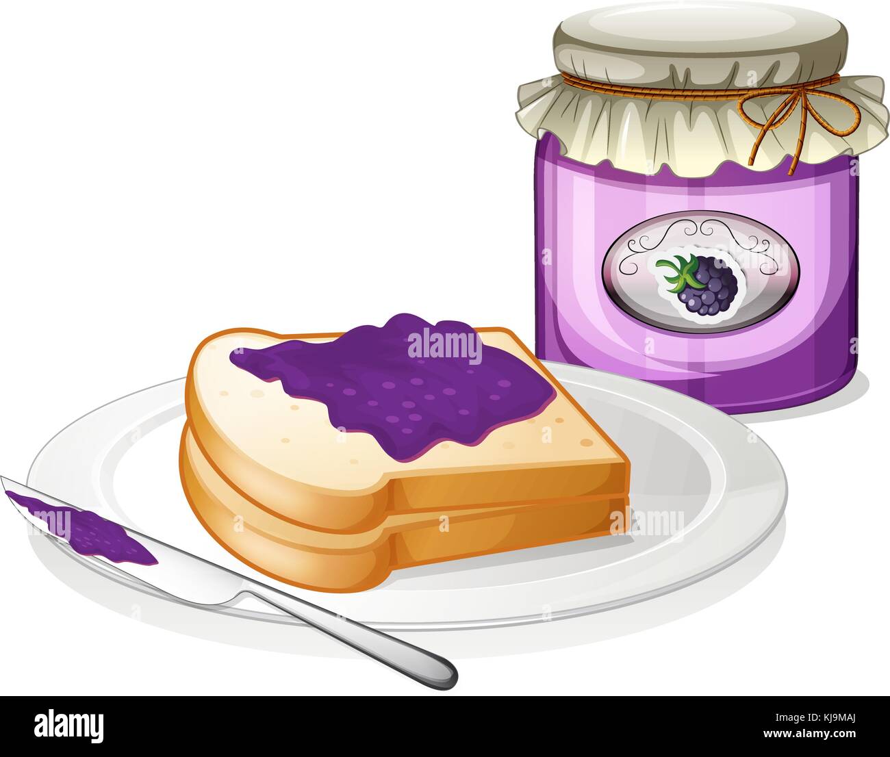 Sliced bread knife Stock Vector Images - Alamy