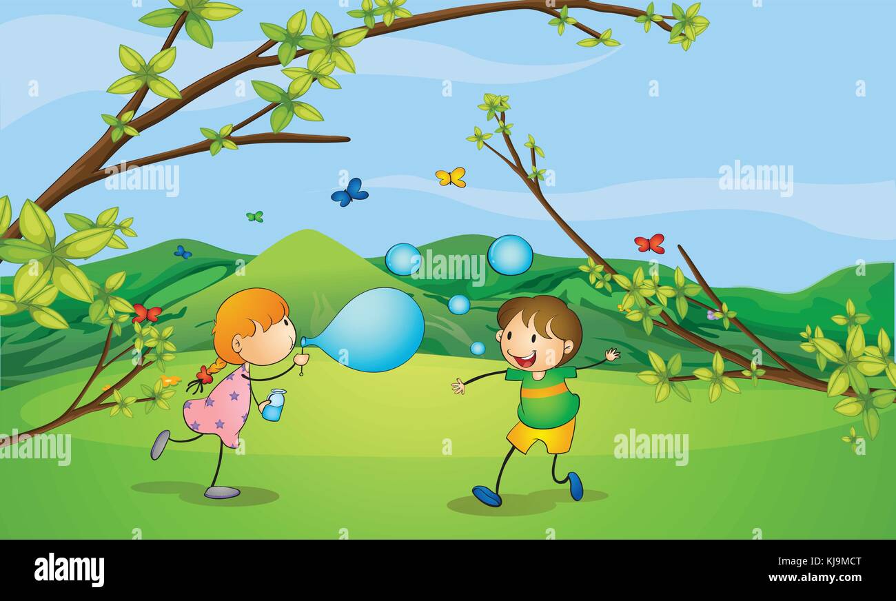 Cartoon Blowing Bubbles Clip Art Cute Blowing Bubbles Icon Cartoon