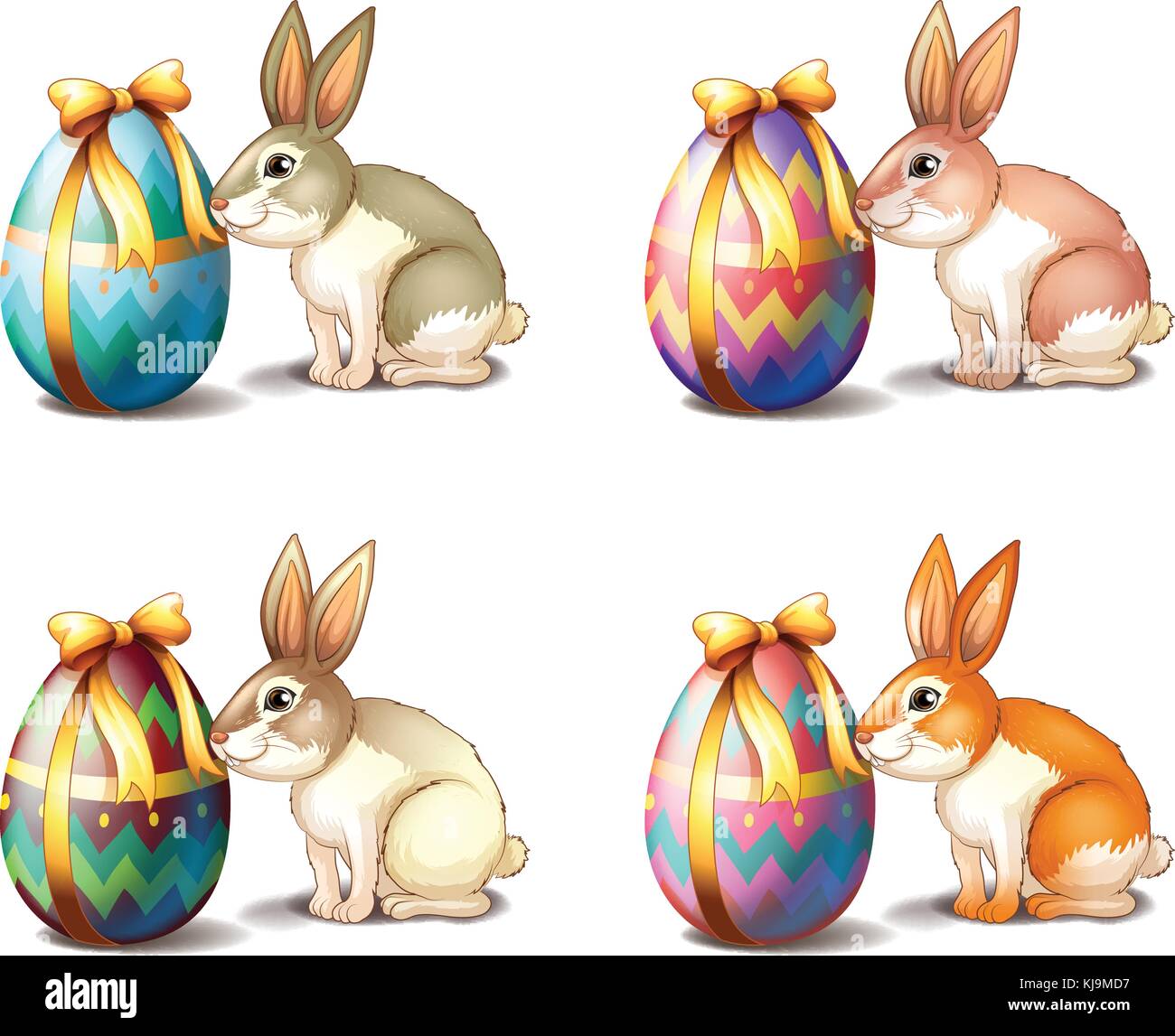 Easter eggs in different Stock Vector Images - Alamy